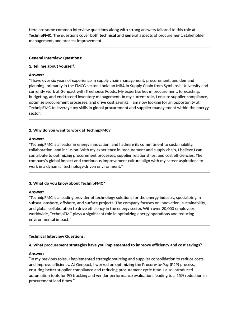 Technip | PDF | Procurement | Supply Chain