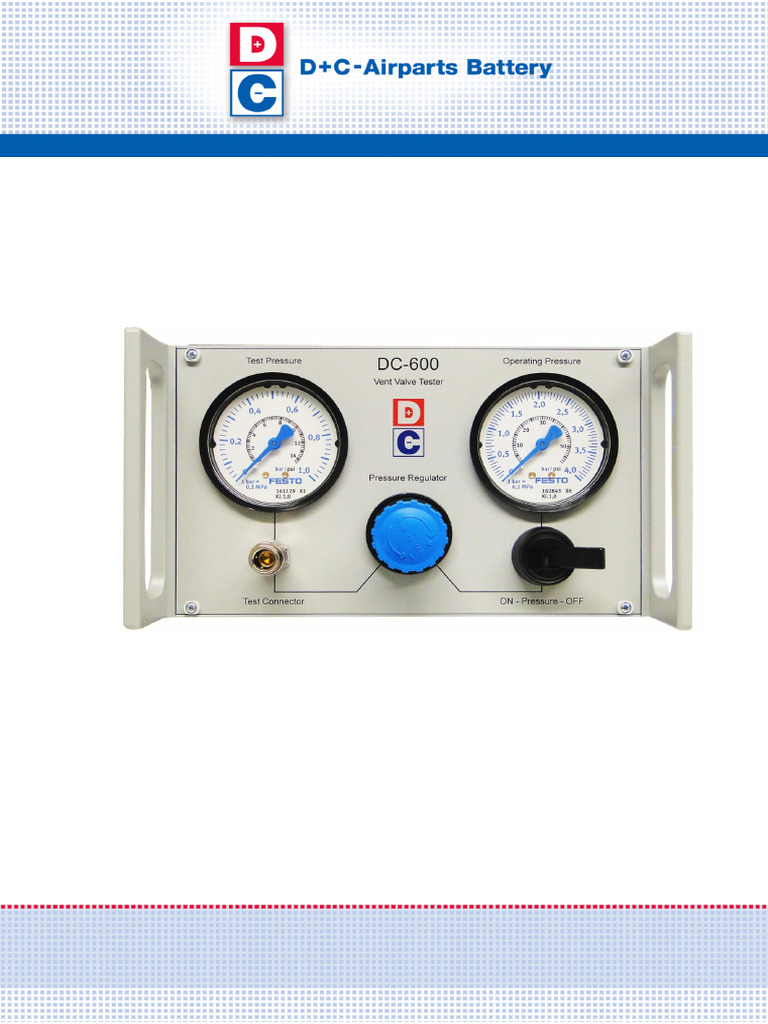 DC-600en Vent-Valve-Tester | PDF | Equipment | Manufactured Goods