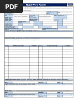 Night Work Permit Application Form | PDF