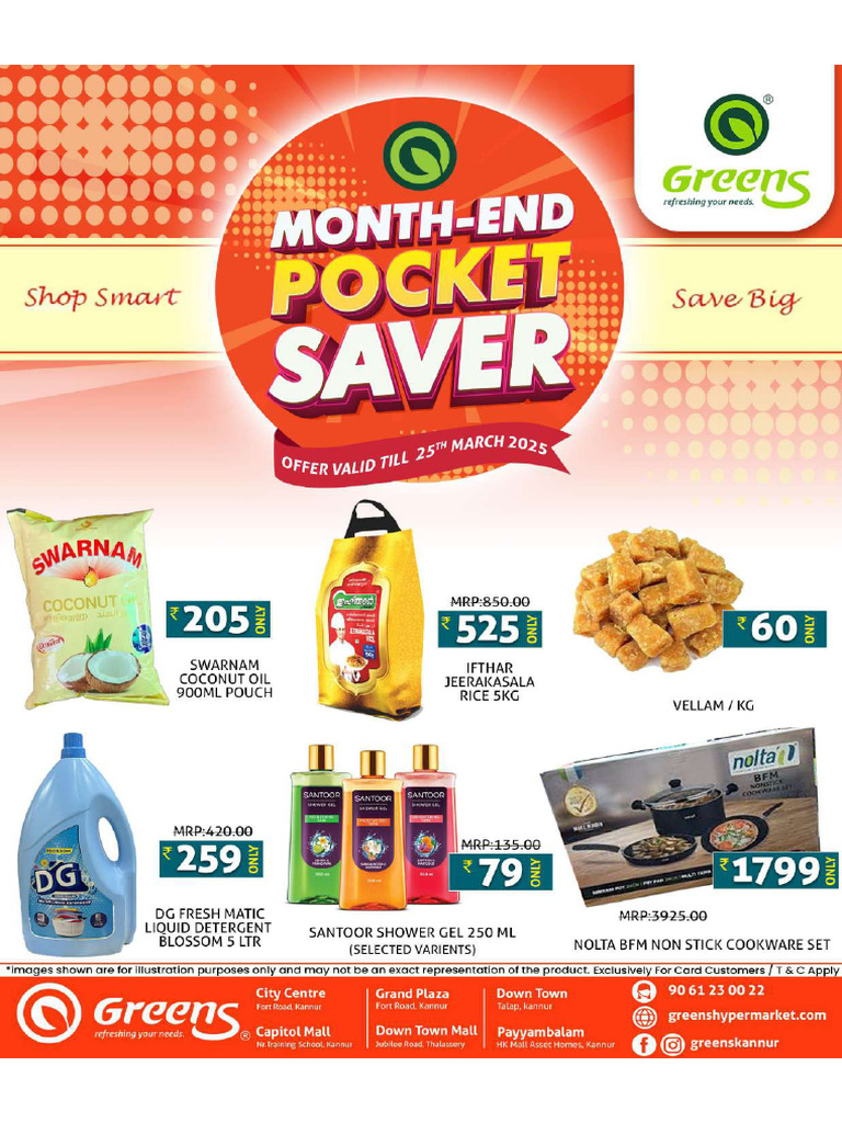 Greens - Month End Pocket Saver Offer | PDF