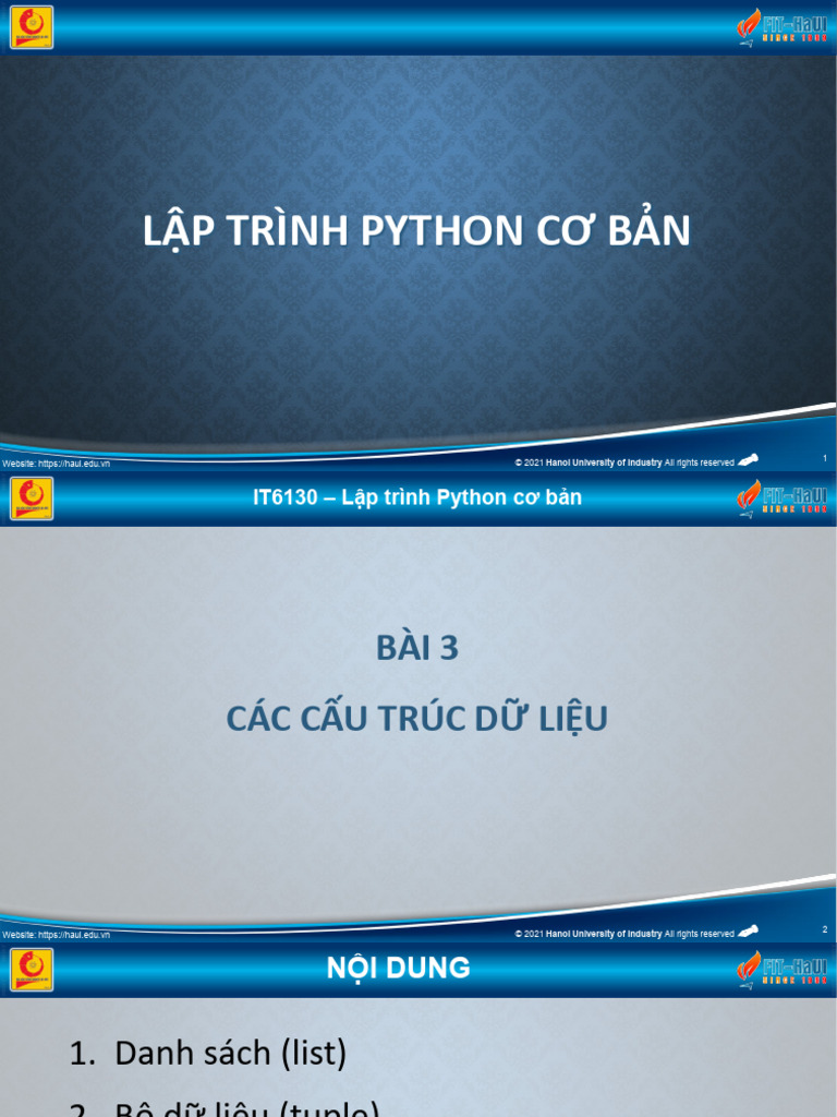 IT6130 - Bai 3 Cac Cau Truc Du Lieu | PDF