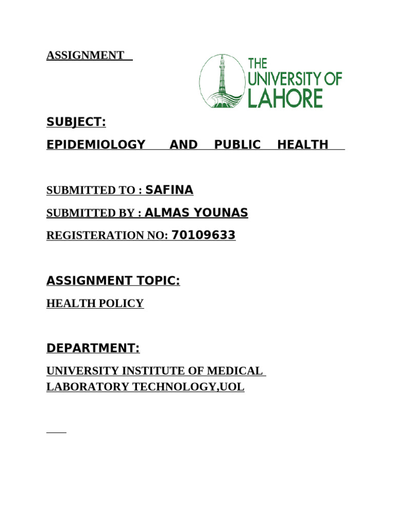 ASSIGNMENT Epi | PDF