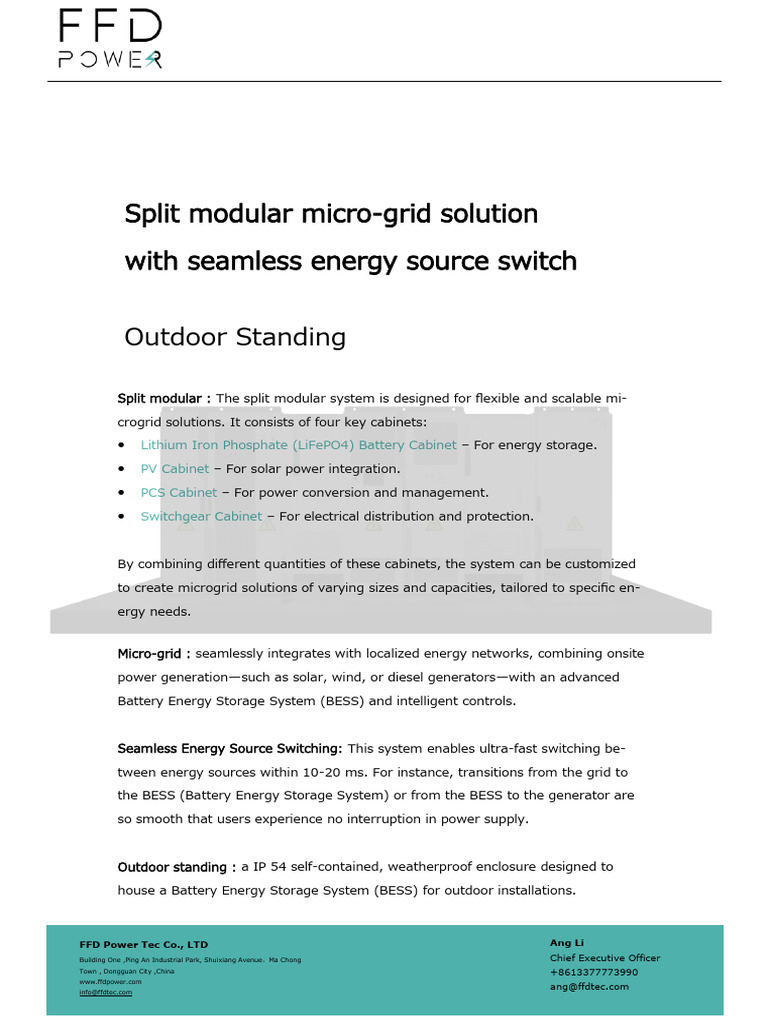 Flexible Modular Micro Grid Solution | PDF | Off The Grid | Electrical Grid