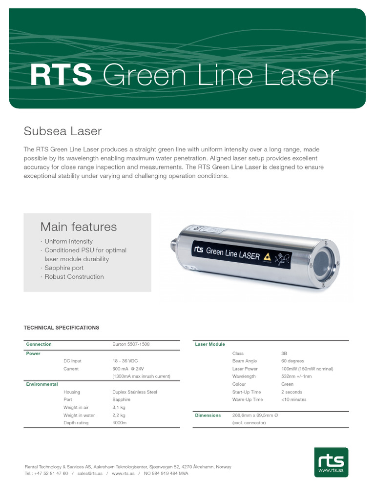 RTS Green Line Laser 1 | PDF