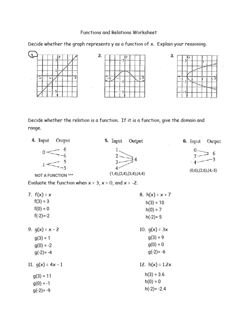 Functions and Relations | PDF