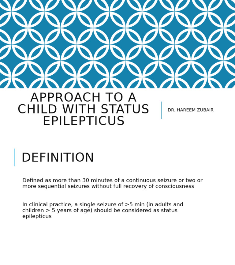 Managing Status Epilepticus in Children | PDF
