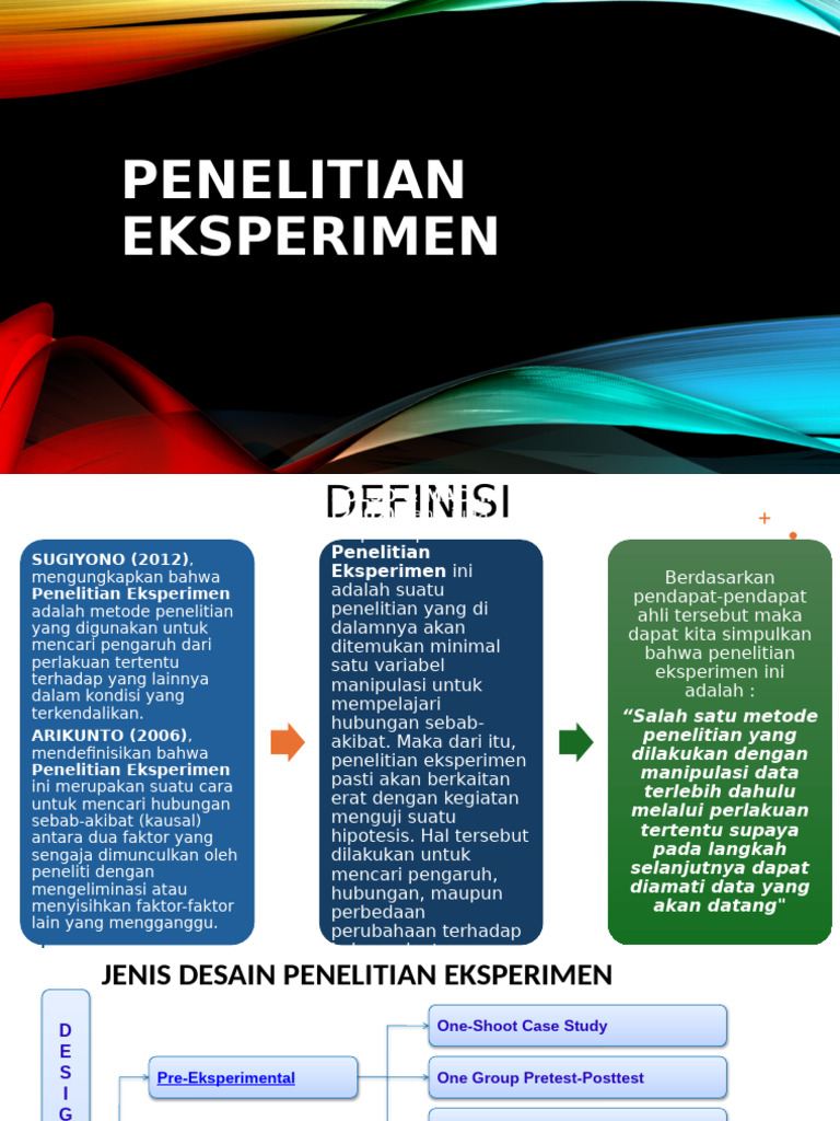 Eksperimental, Praeksperimental, Quassy Eksperimental, Randomized Control Trial | PDF
