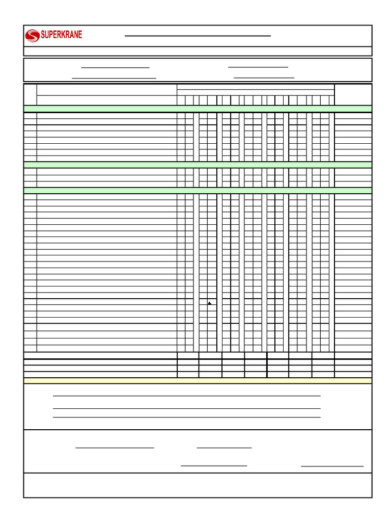 FORM-MTC-012 - Formulir Pemeriksaan Pemeliharaan Harian (P2H) | PDF