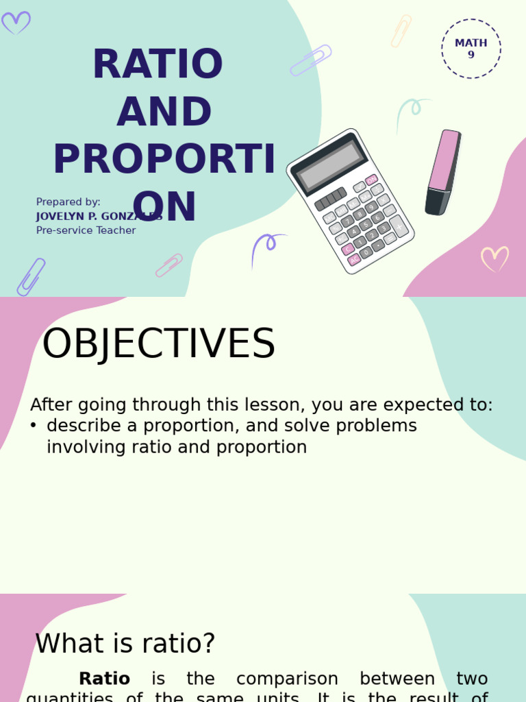 Ratio and Proportion | PDF