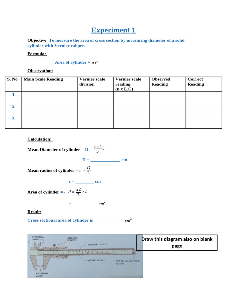 Physics Experiment 1 Class 9 Sindh Board | PDF