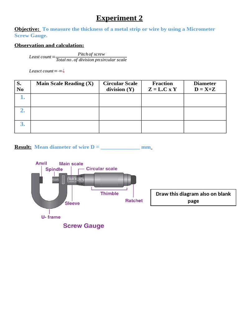 Physics Experiment 2 Class 9 Sindh Board | PDF