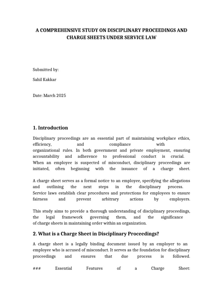 Disciplinary Proceedings & Charge Sheets | PDF | Employment | Justice