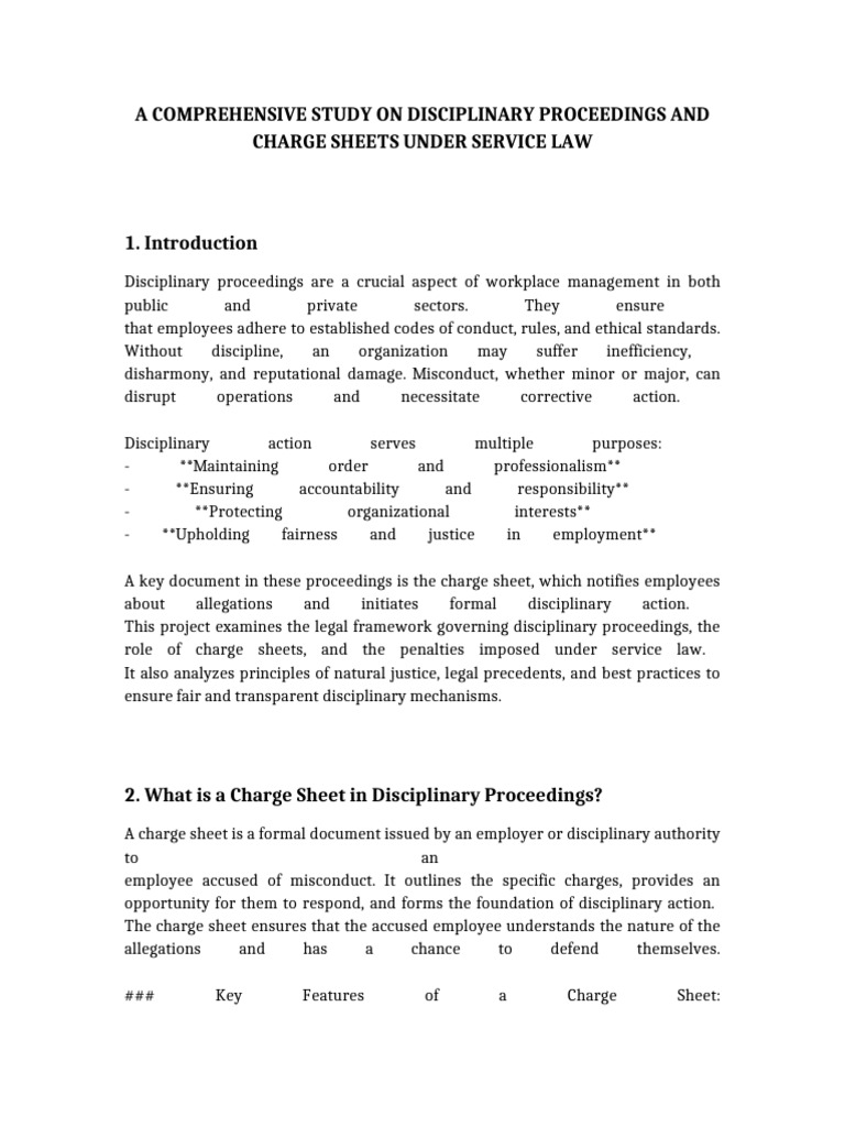 Disciplinary Proceedings and Charge Sheets | PDF | Employment | Disciplines