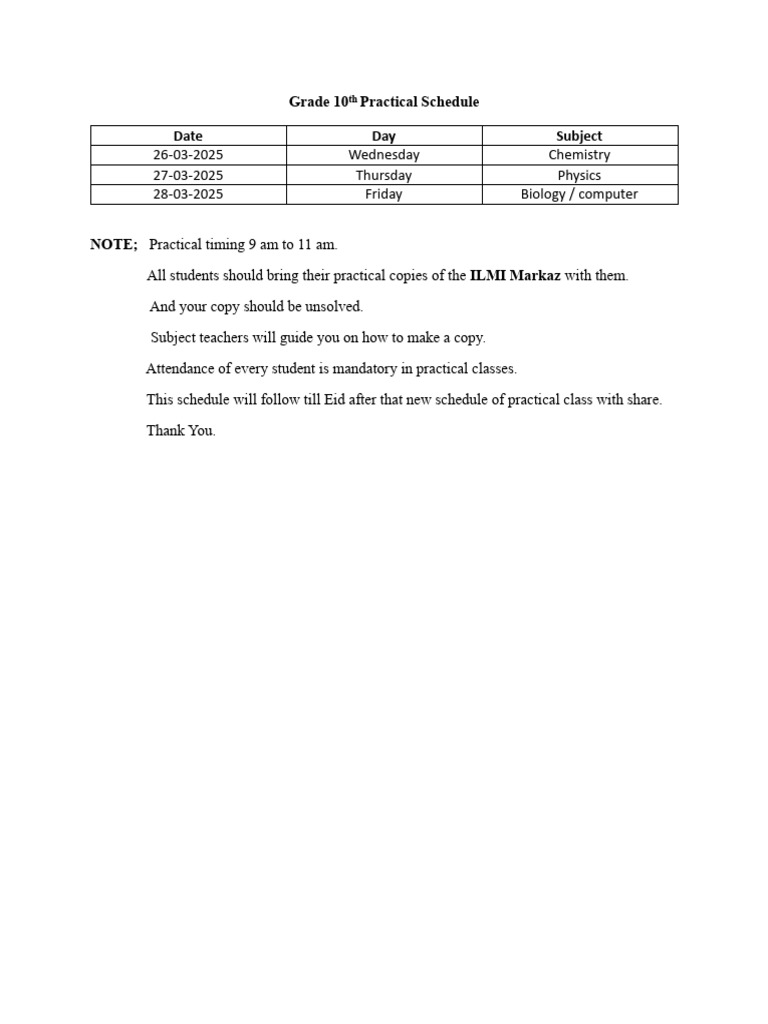 SSC-Practical Schedules 2025 PDF | PDF