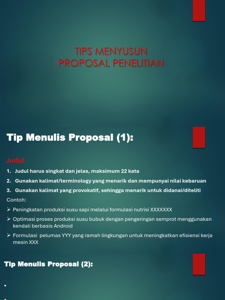 Tips Menulis Proposal Penelitian Efektif | PDF