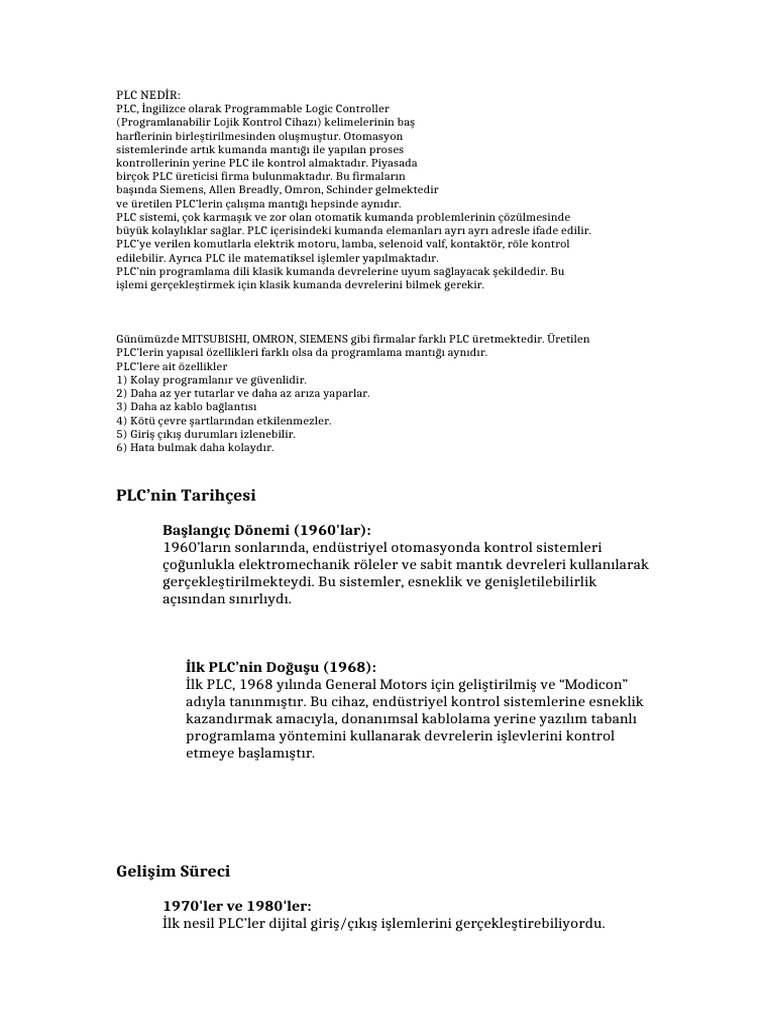 PLC Nedi̇r | PDF