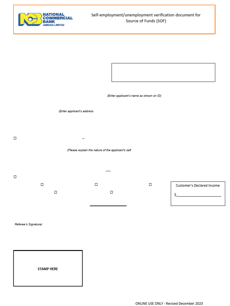 Self-Employment and Unemployment Verification | PDF