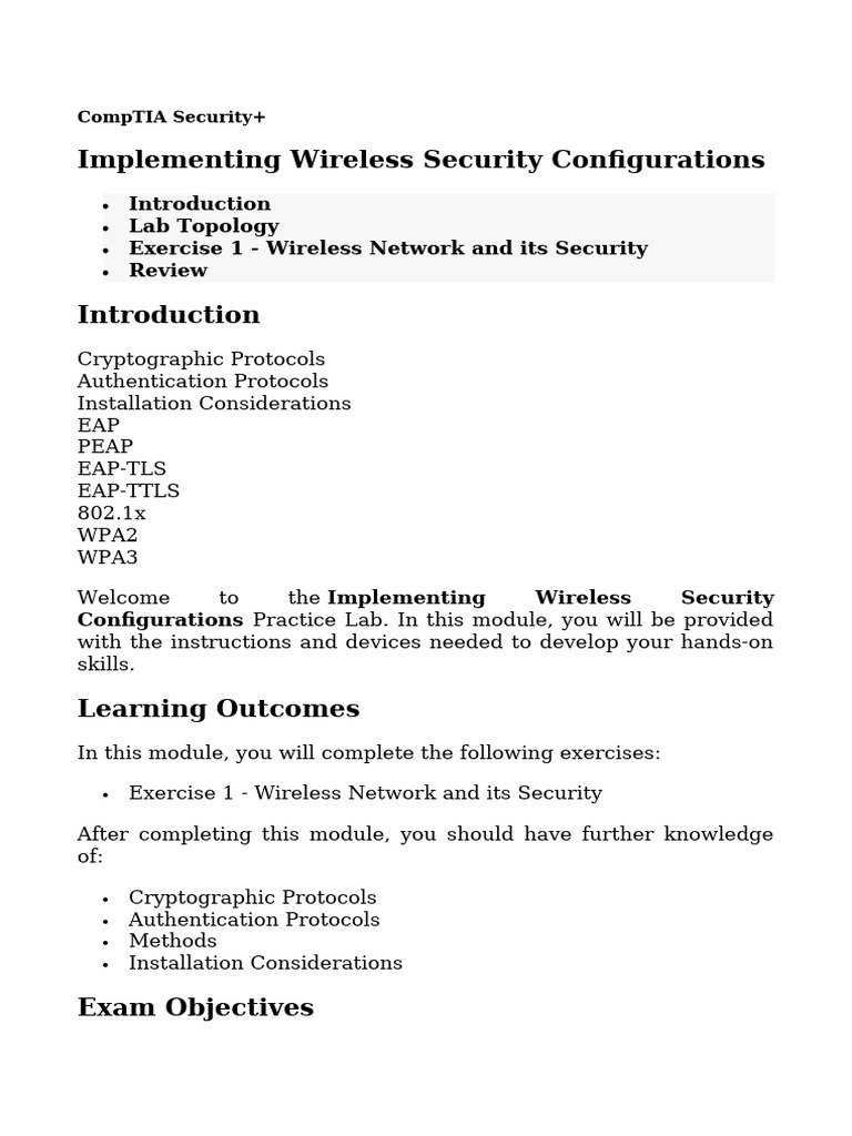27 Implementing Wireless Security Configurations | PDF | Ieee 802.11 | Wireless Access Point