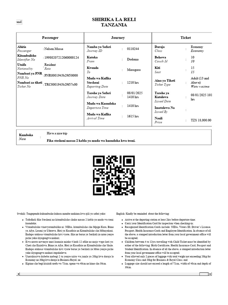 Ticket | PDF | Access Control | Authentication