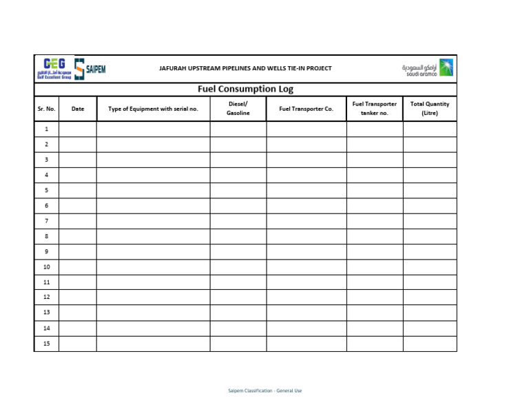 Fuel Consumption Log | PDF