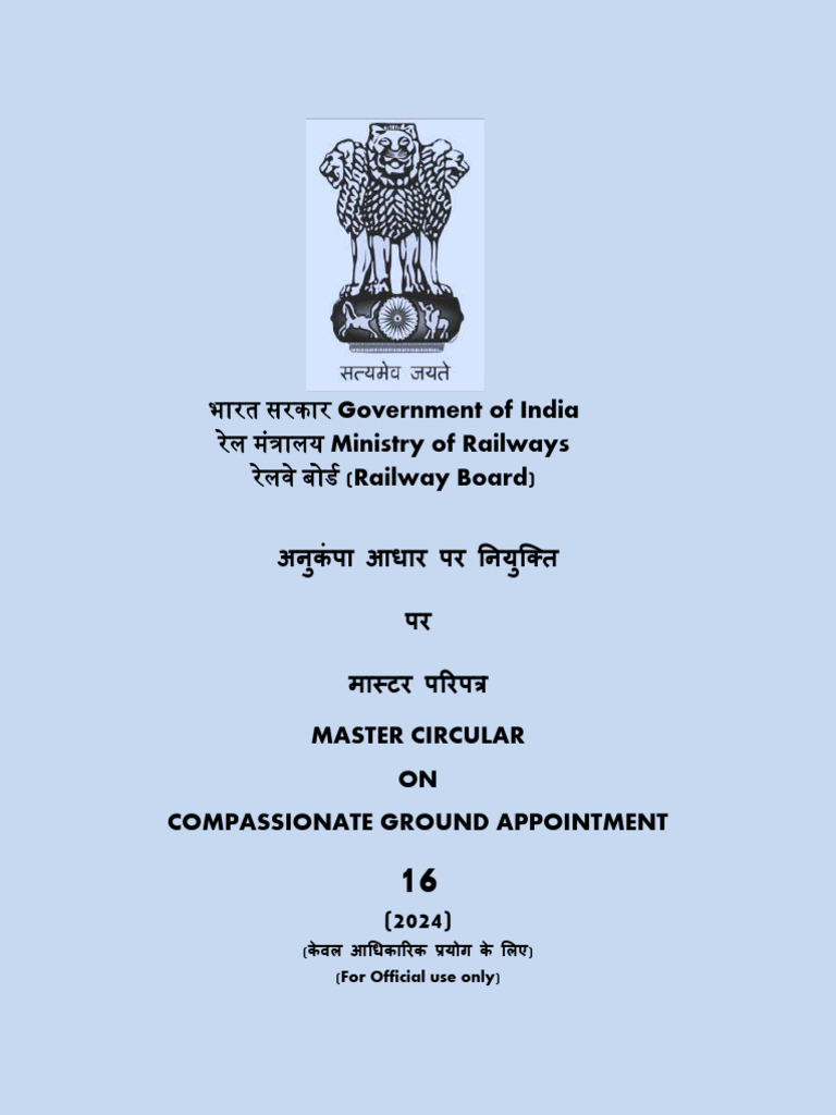 Master Circular On Compassionate Ground Appointment | PDF | Husband ...