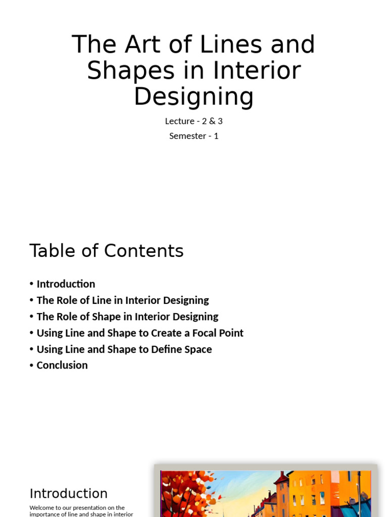 The Art of Lines and Shapes in Interior | PDF | Composition (Visual Arts) | Shape