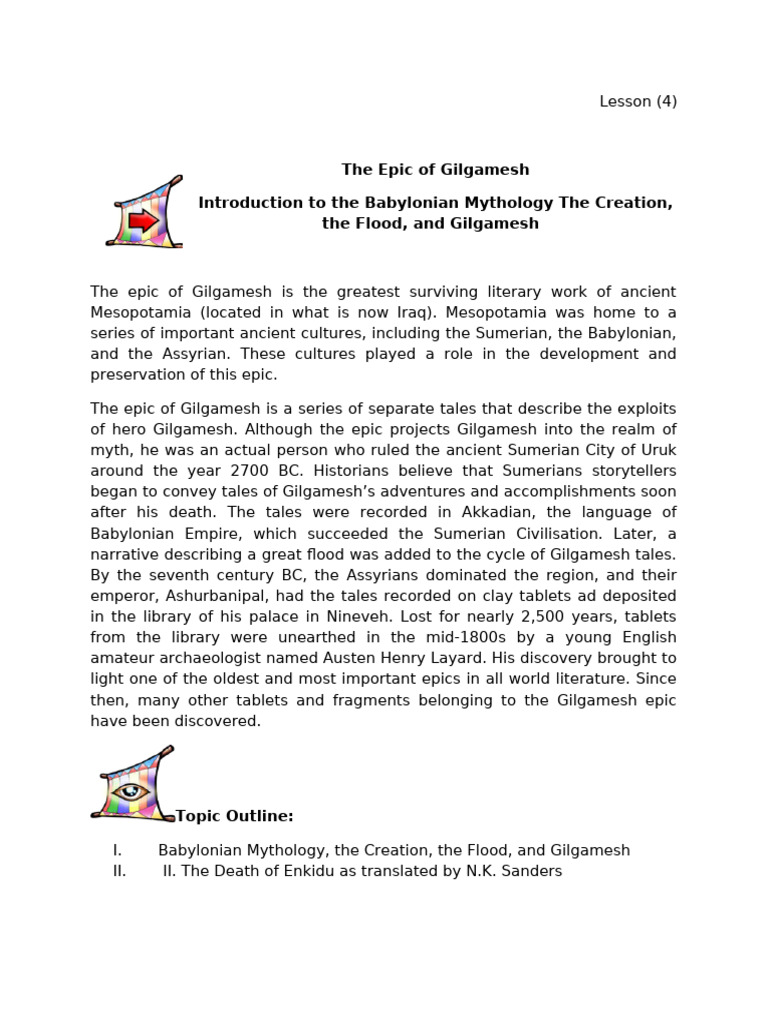 Epic-of-Gilgamesh | PDF | Epic Of Gilgamesh | Mesopotamia