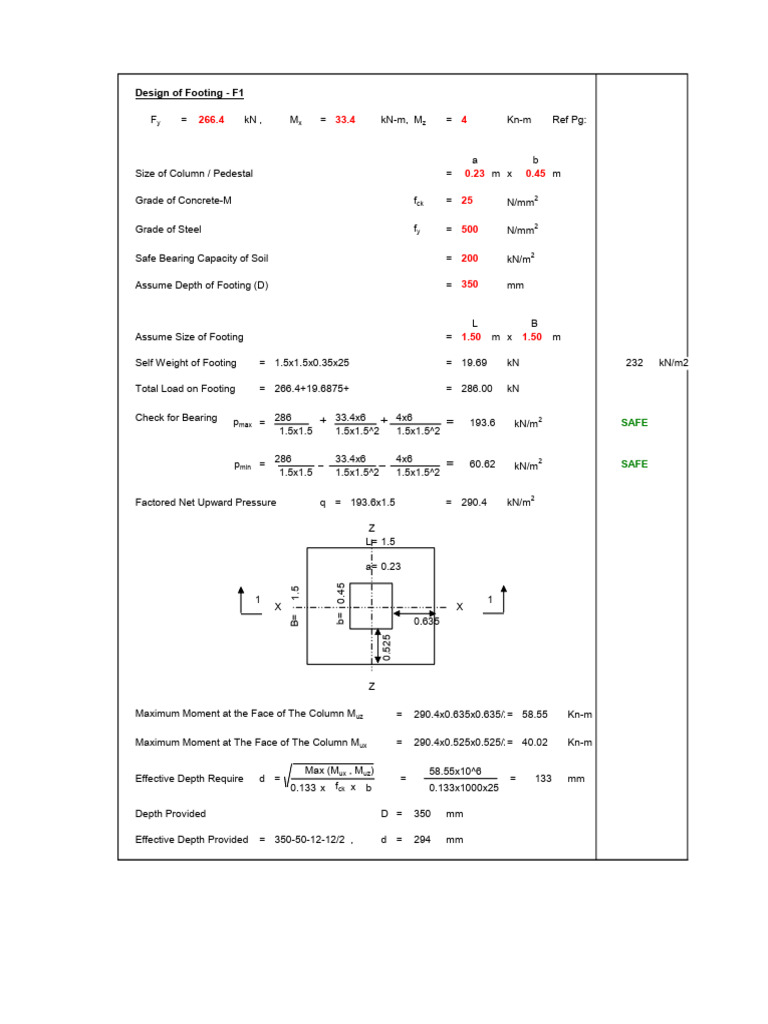 Manual Design Calculation Sheet | PDF | Materials | Soil Science