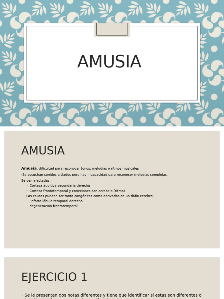AMUSIA | PDF