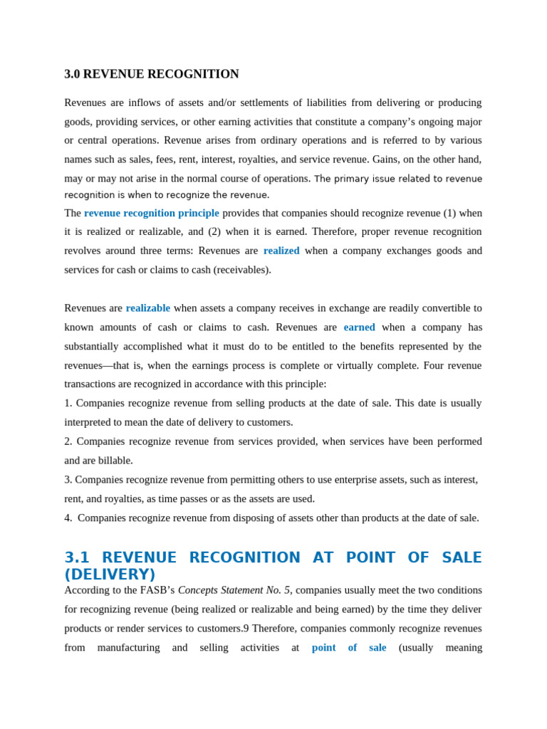 Section 3 - Revenue Recognition | PDF | Sales | Revenue