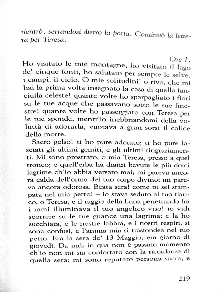 Rientrò, Serrandosi Dietro La Porta. Continuò La Lette | PDF