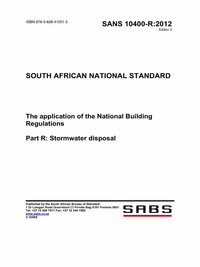 （高清正版） SANS 10400-R | PDF