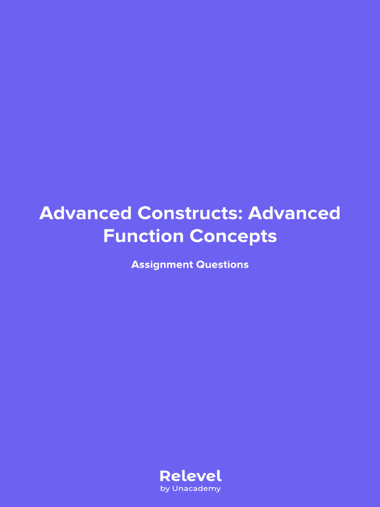 Advanced Constructs Advanced Function Concepts | PDF | Function ...
