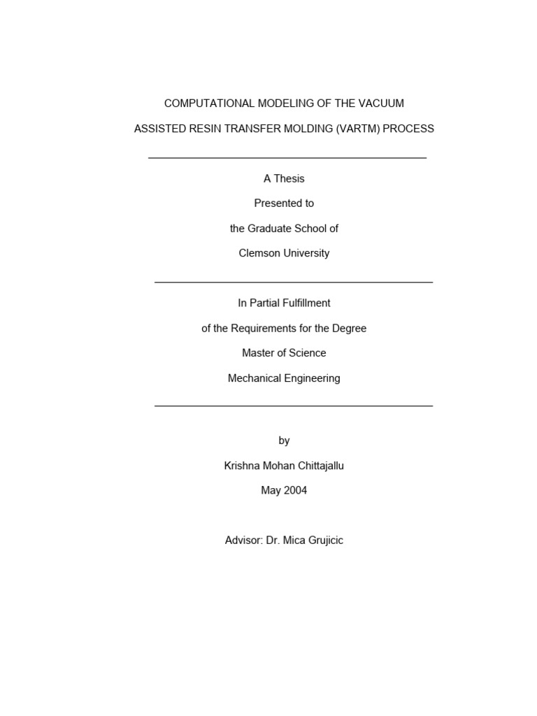 2004-Computational Modeling of The Vacuum Assisted Resin Transfer ...
