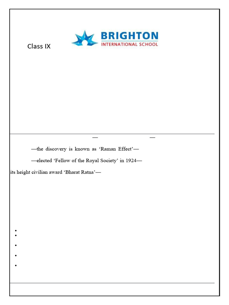 Class 9th Descriptive Paragraph Worksheet | PDF