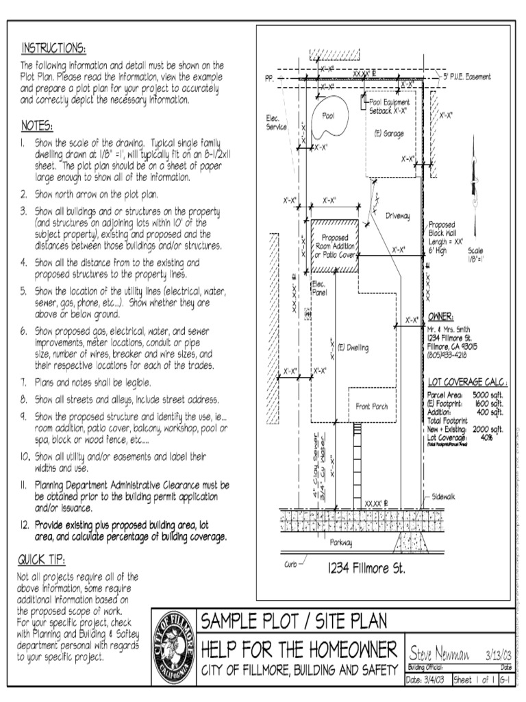 Plan Requirements - Plot Plans PDF | PDF