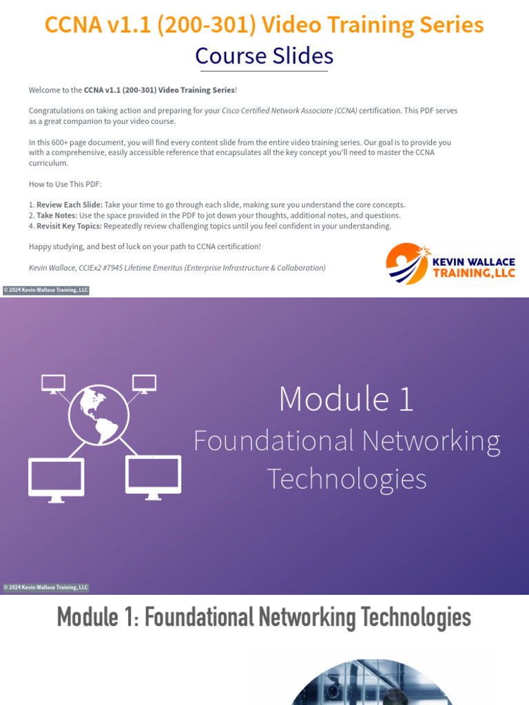 Course Slides - CCNA v1.1 200-301 Video Training Series | PDF | Transmission Control Protocol ...