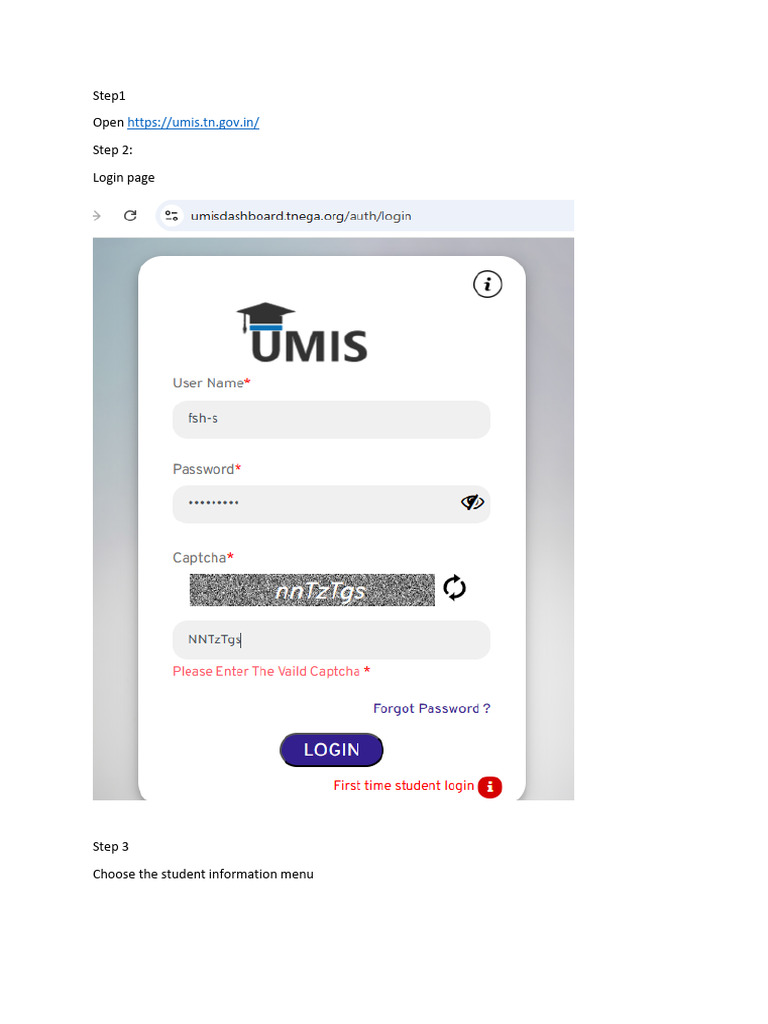Steps To Create UMIS IDs Per | PDF