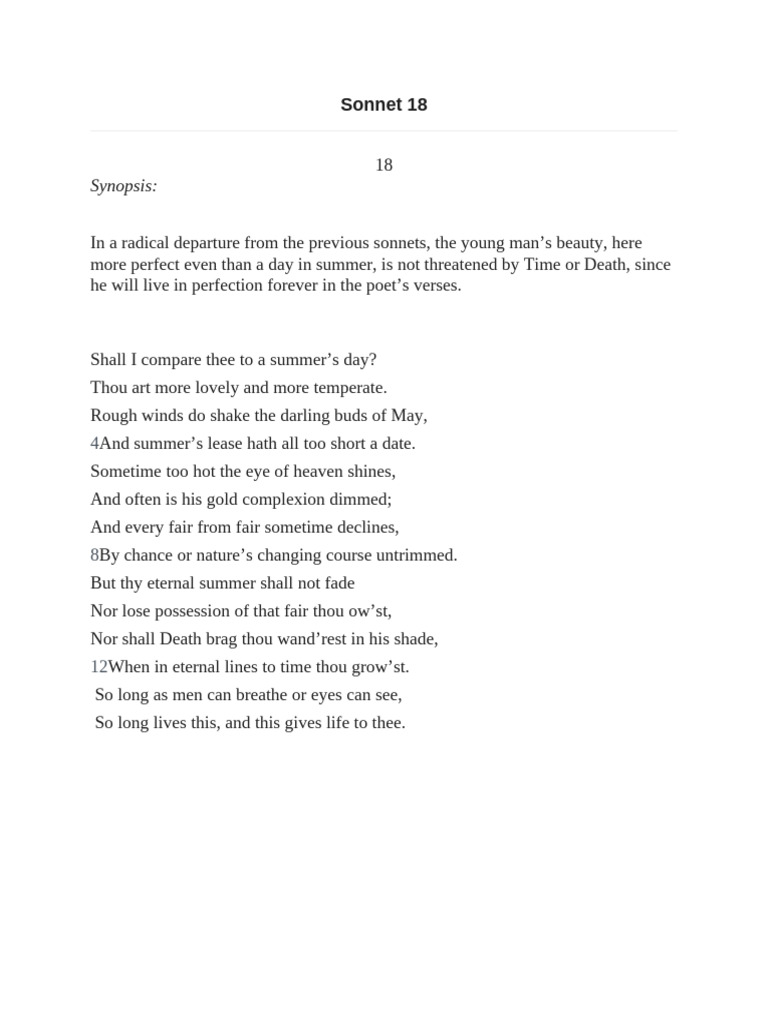 Sonnet 18 | PDF