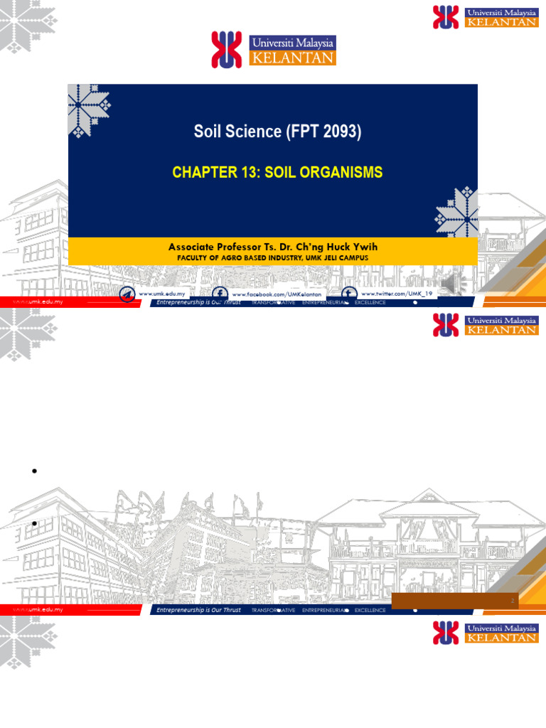 Soil Science (FPT 2093) Lecture 13 Soil Organisms | PDF | Soil | Biology