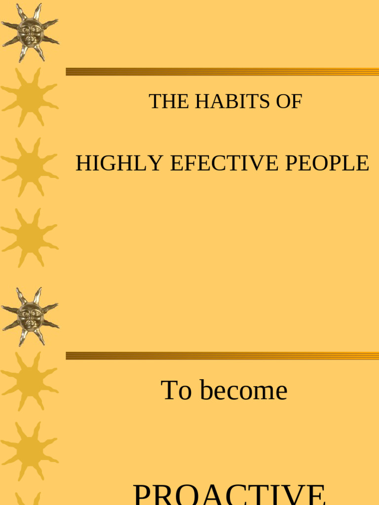 Effective Habits | PDF