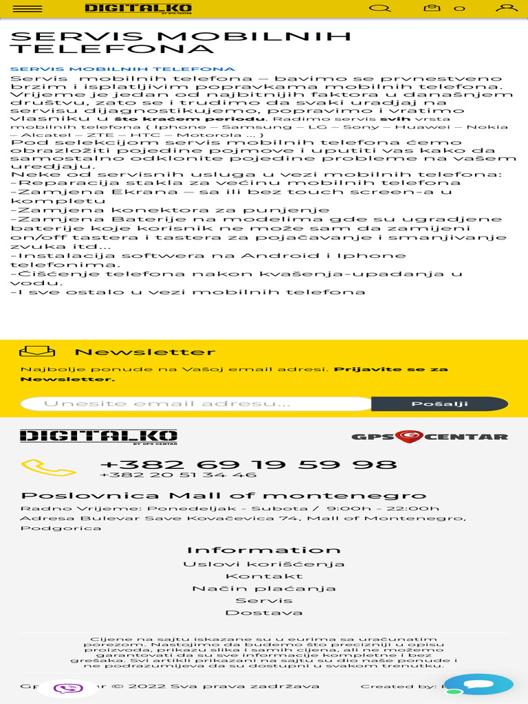 Servis Mobilnih Telefona | PDF