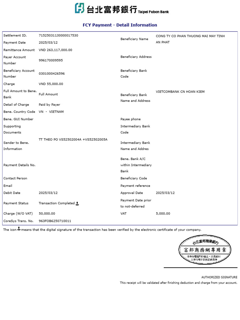 FCY Payment - Detail Information AP | PDF | Payments | Money
