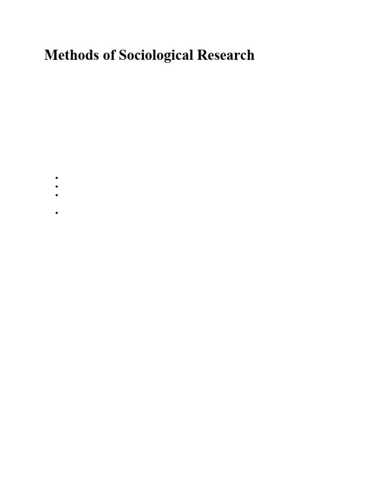 Sociological Research Methods Explained | PDF | Scientific Method ...