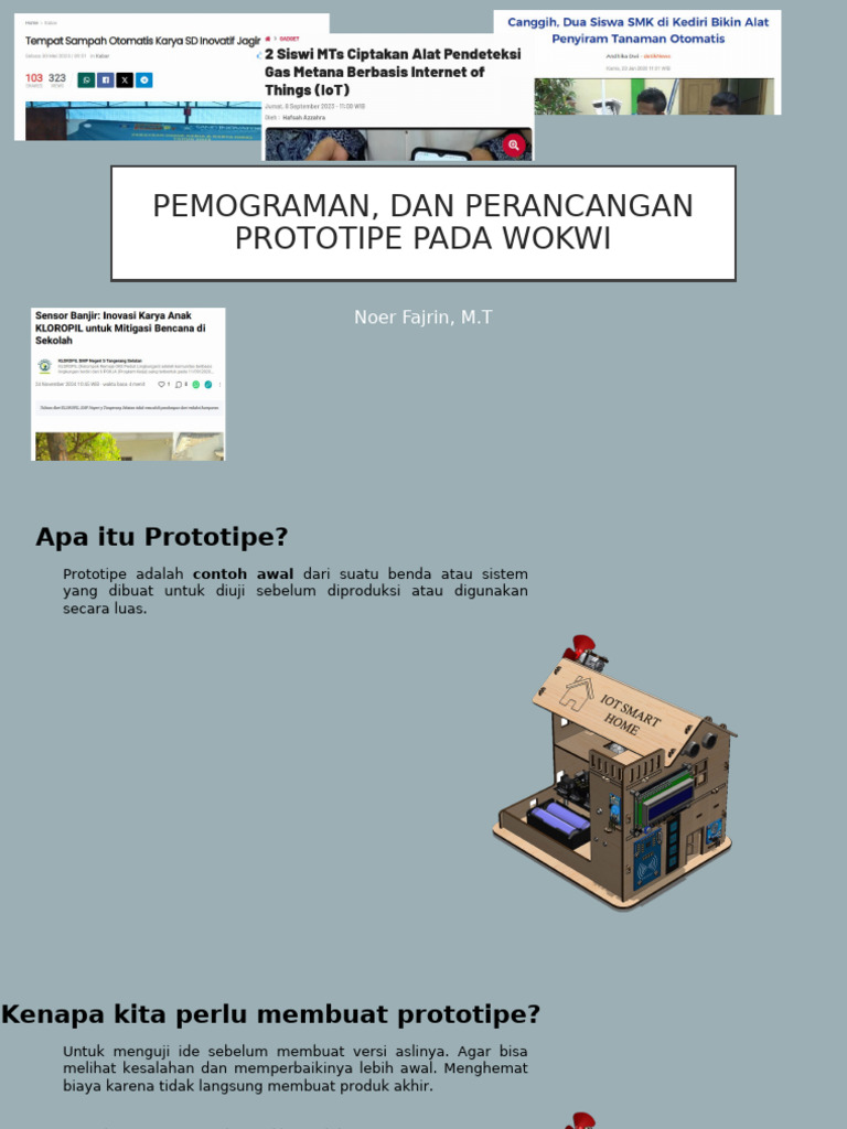 Pemograman, Dan Perancangan Prototipe Pada Wokwi | PDF