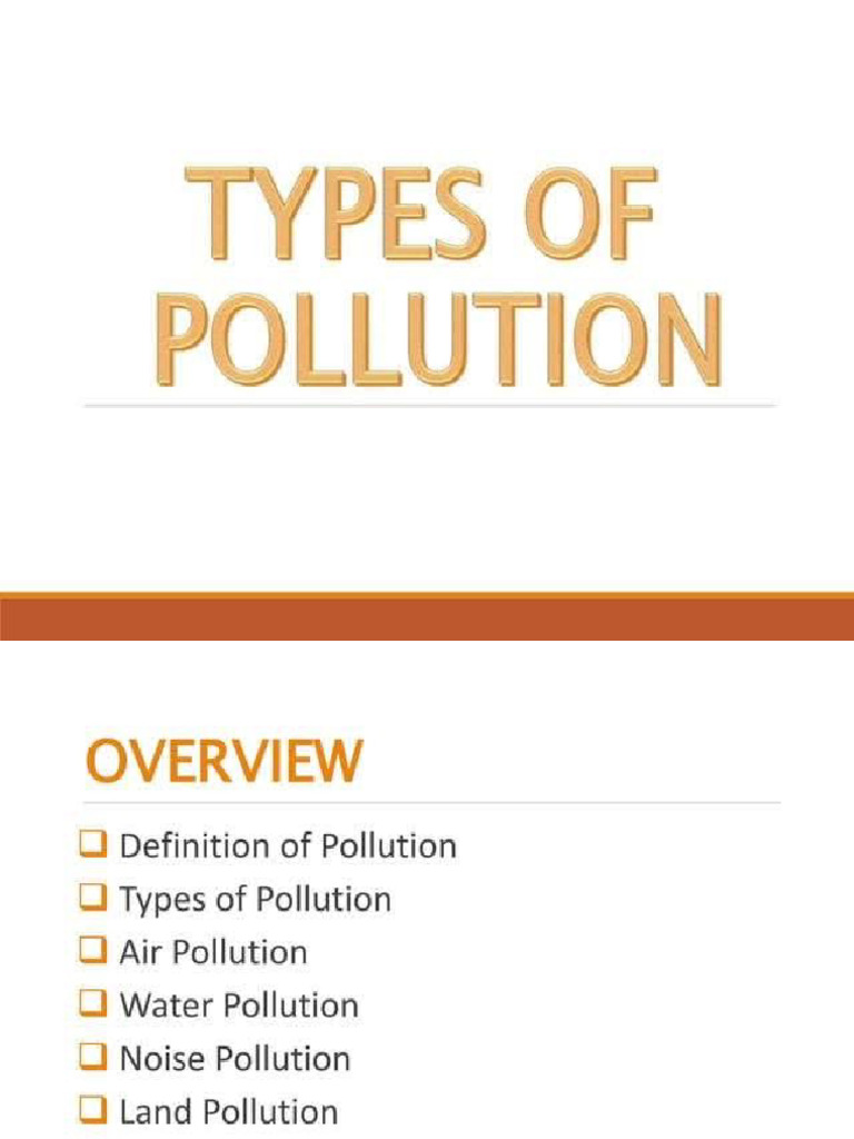 5iXZC - Types of Pollution | PDF
