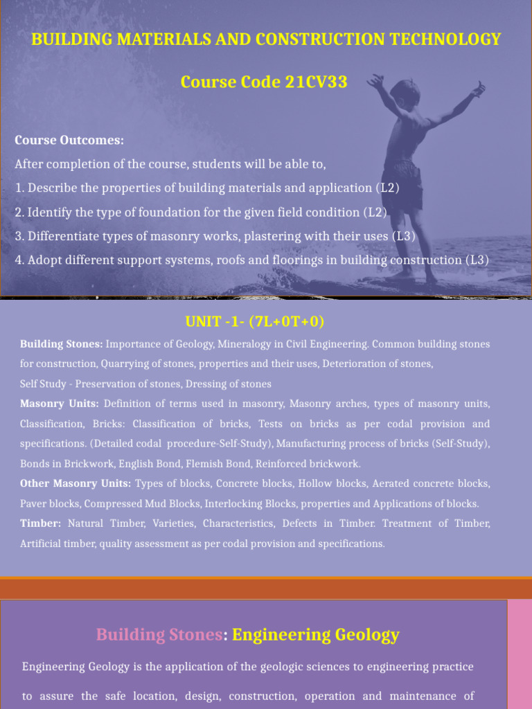 Bmc-Unit 1 | PDF | Masonry | Rock (Geology)