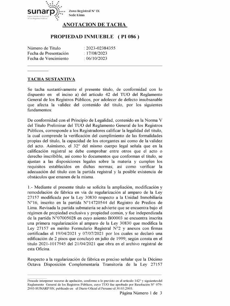 Tacha Por Cada Casa | PDF