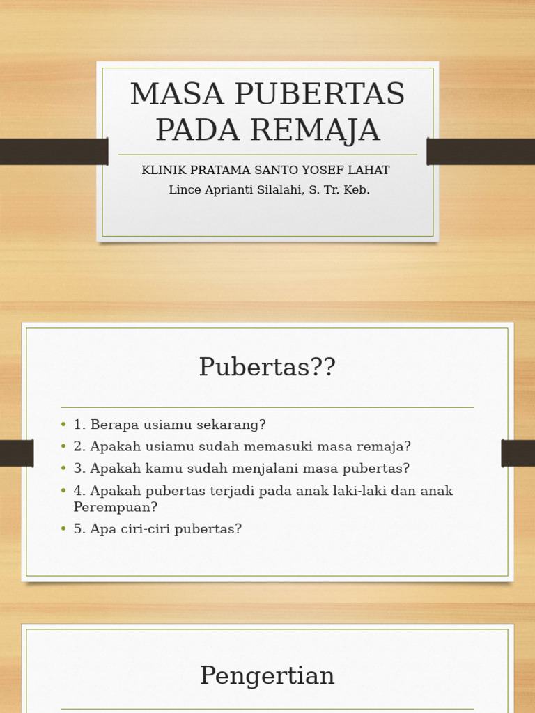 Ciri-Ciri Pubertas pada Remaja Perempuan | PDF