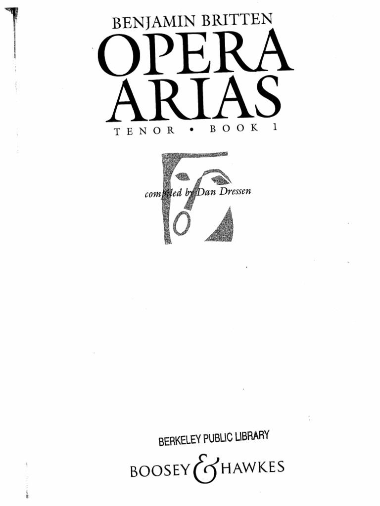 Britten - Tenor Arias, Book 1 | PDF